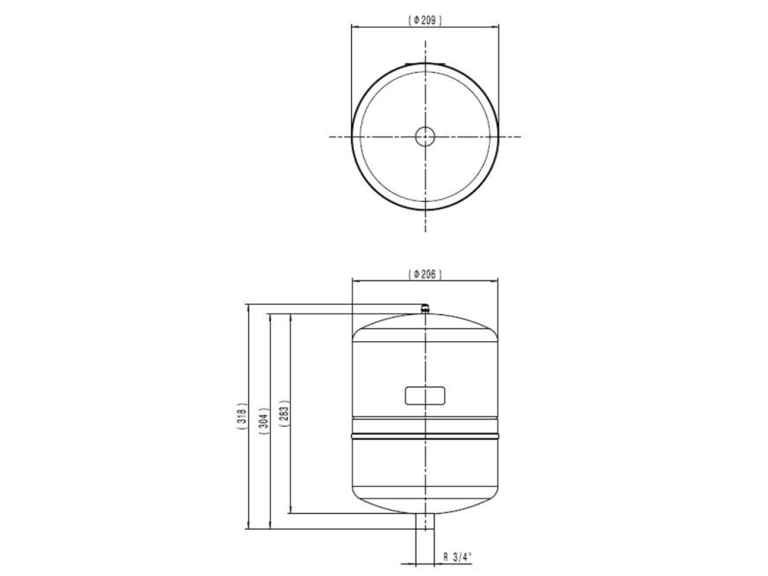 Caleffi 8L Expansion Tank Heating Only - Waterware